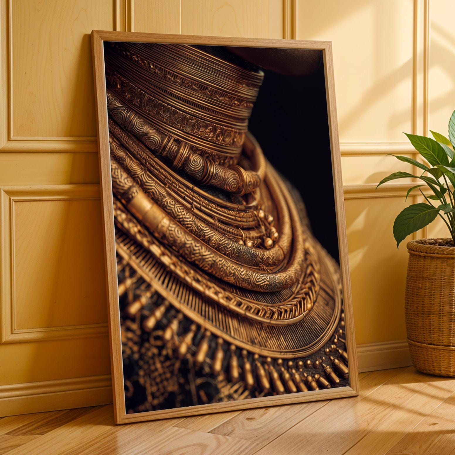 Intricate Gold Necklaces Wall Art Print – Soluna Soul